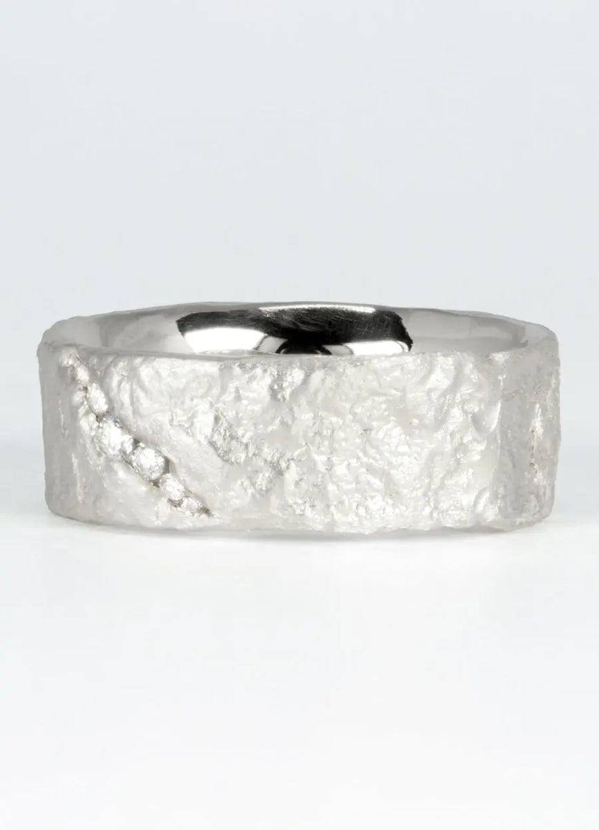 7.5mm Flux Diamond Fissure Ring – James Newman Jewellery